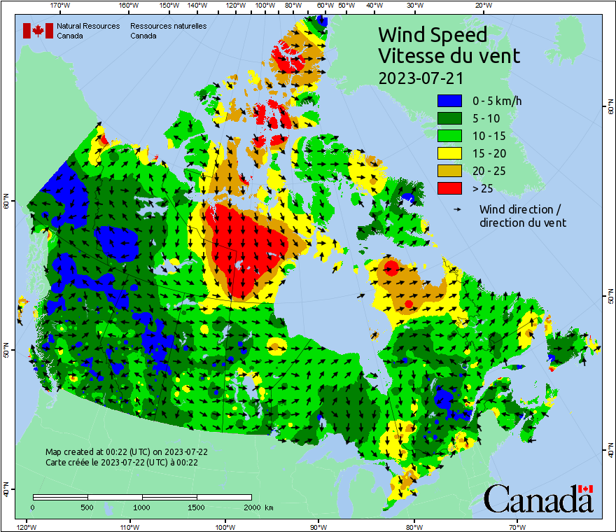 Canadian Wildland Fire Information System | Weather Maps