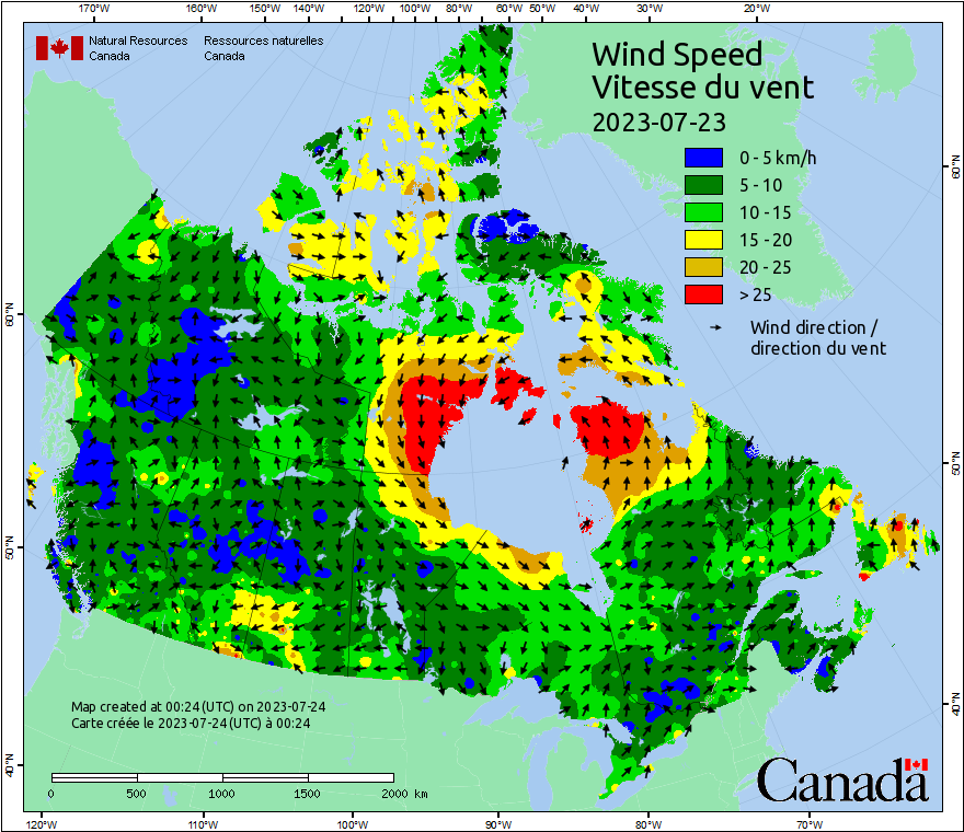 Canadian Wildland Fire Information System | Weather Maps