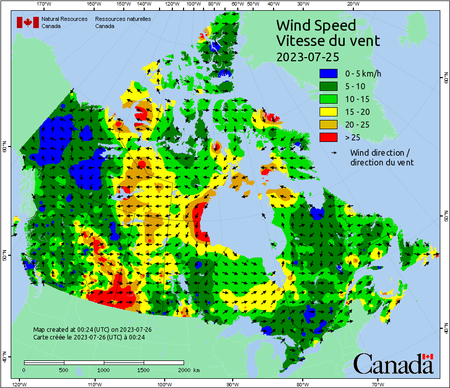 Canadian Wildland Fire Information System | Weather Maps