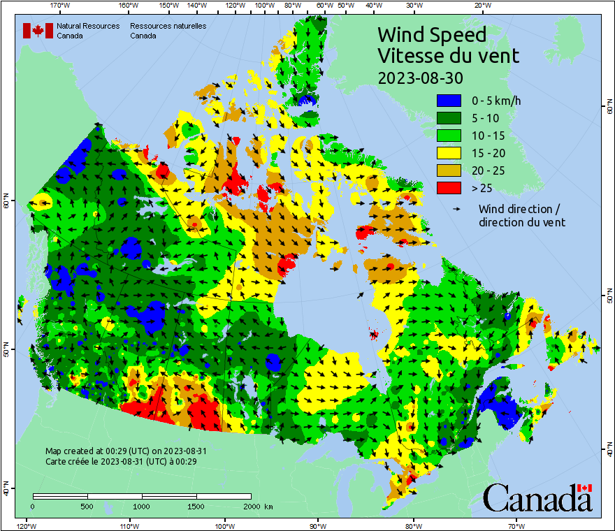 Canadian Wildland Fire Information System | Weather Maps