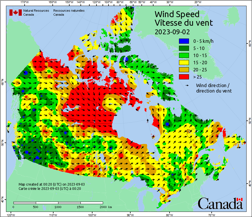 Canadian Wildland Fire Information System | Weather Maps