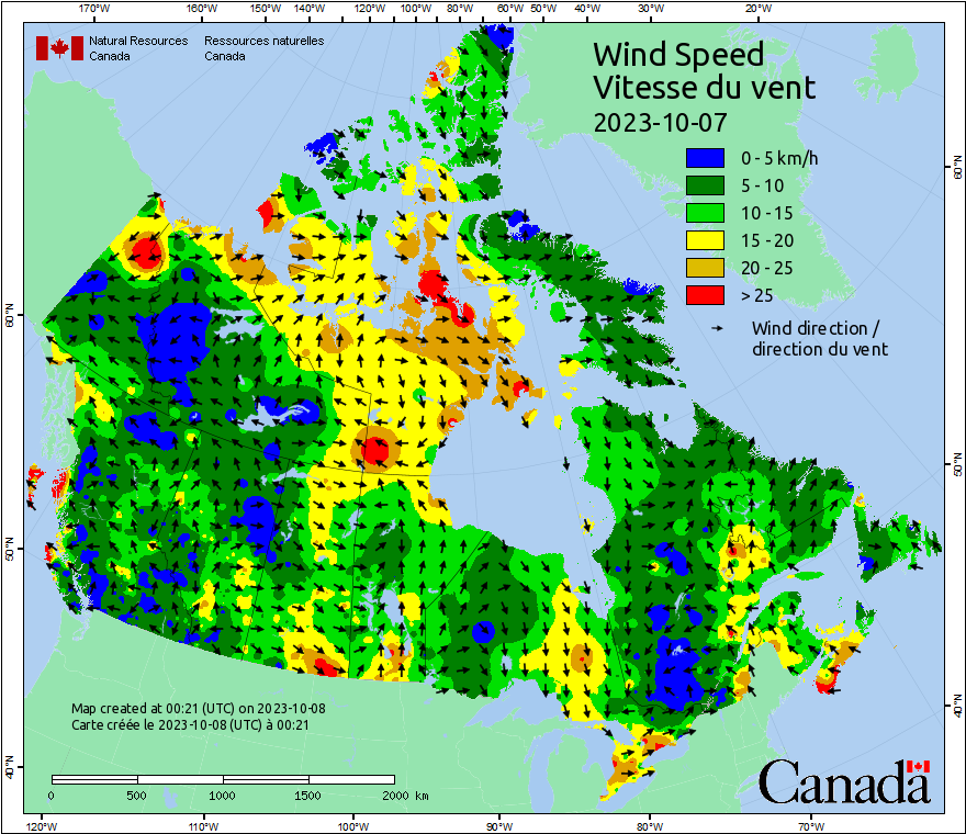 Canadian Wildland Fire Information System | Weather Maps