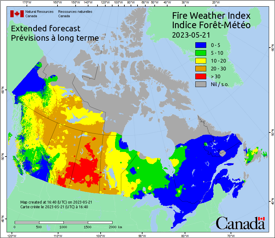 Canadian Wildland Fire Information System | Fire Weather Maps