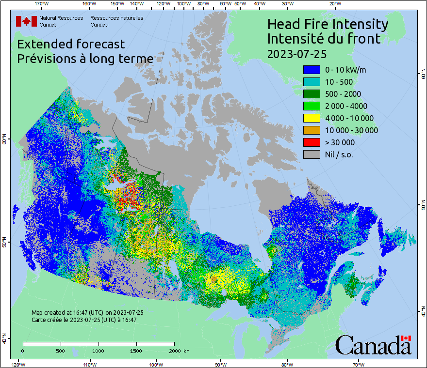 Canadian Wildland Fire Information System | Fire Behavior Maps