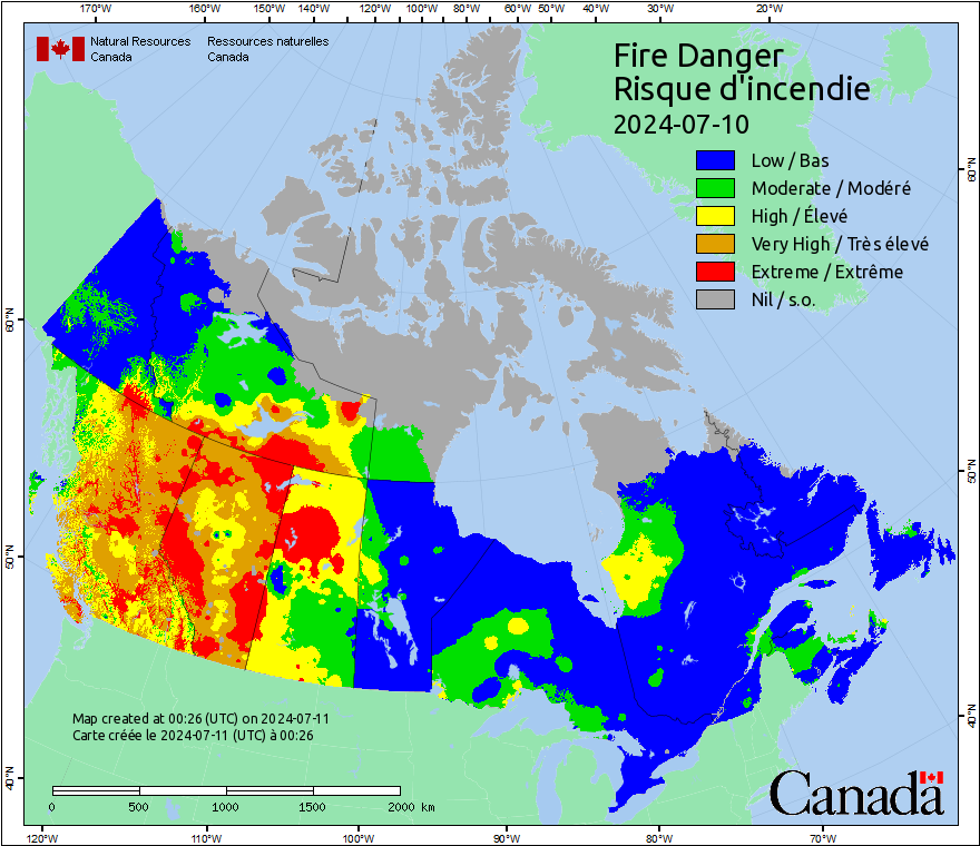 Canadian Wildland Fire Information System | Fire Weather Maps