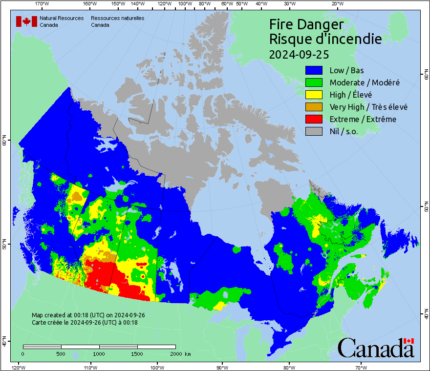 Canadian Wildland Fire Information System | Fire Weather Maps