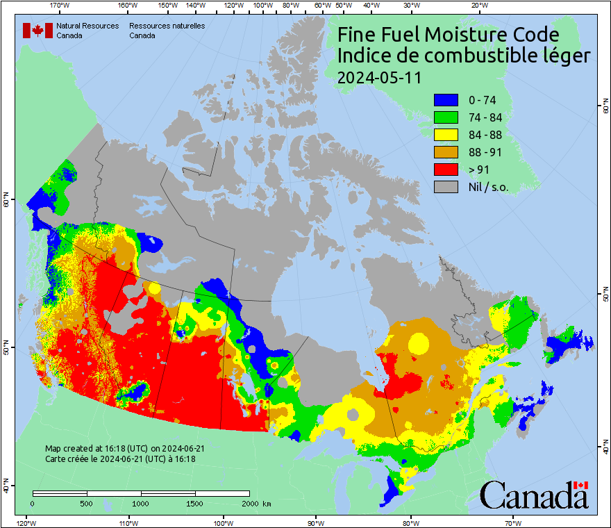 Canadian Wildland Fire Information System | Fire Weather Maps