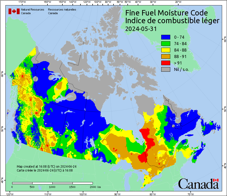 Canadian Wildland Fire Information System | Fire Weather Maps