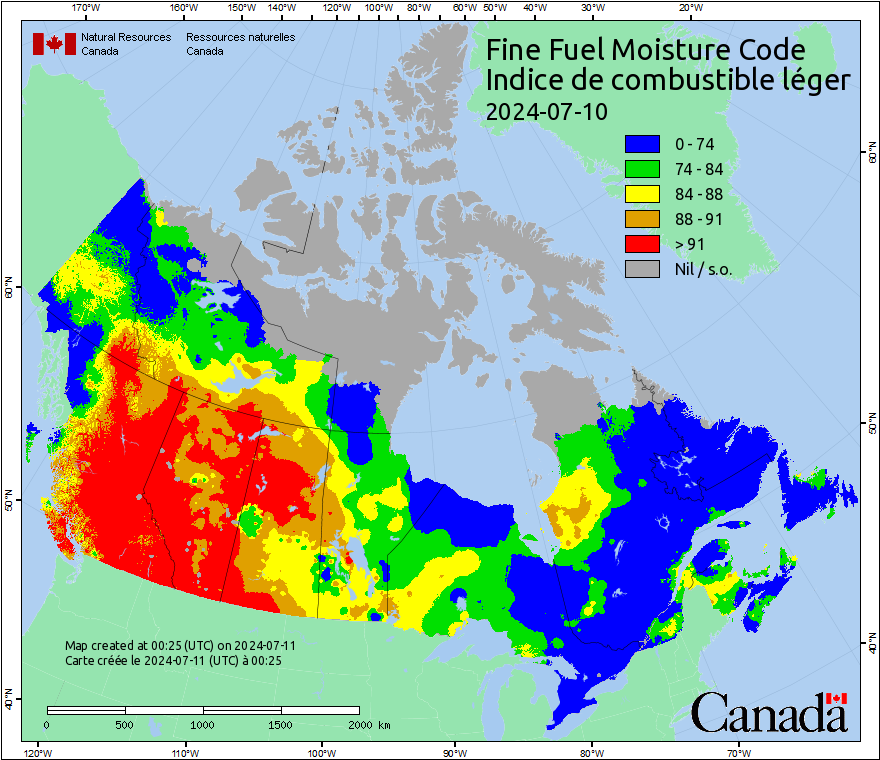 Canadian Wildland Fire Information System | Fire Weather Maps