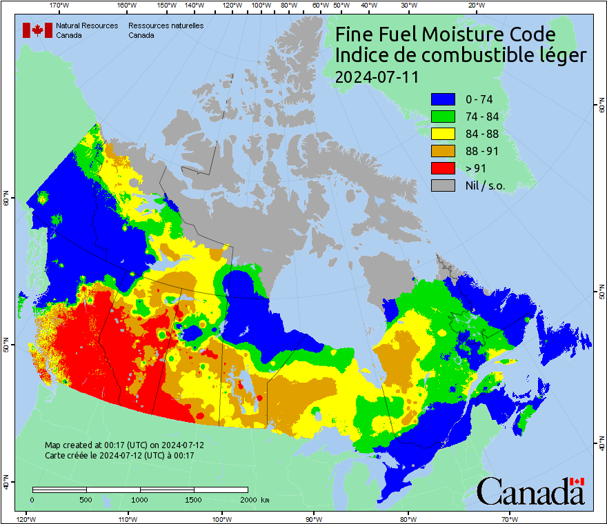 Canadian Wildland Fire Information System | Fire Weather Maps