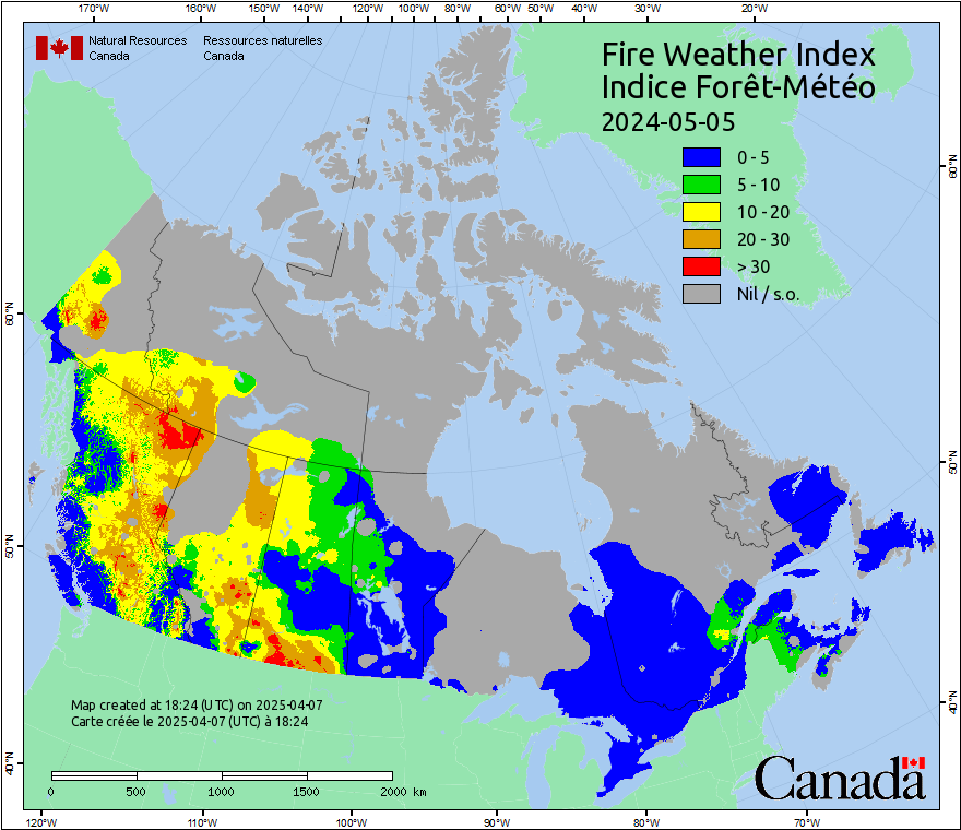 Canadian Wildland Fire Information System | Fire Weather Maps