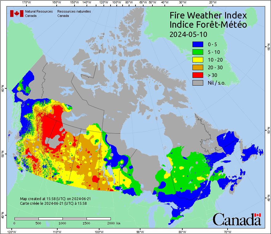 Canadian Wildland Fire Information System | Fire Weather Maps