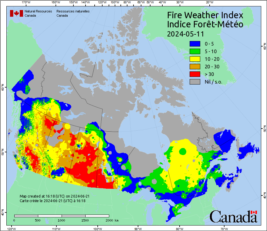 Canadian Wildland Fire Information System | Fire Weather Maps