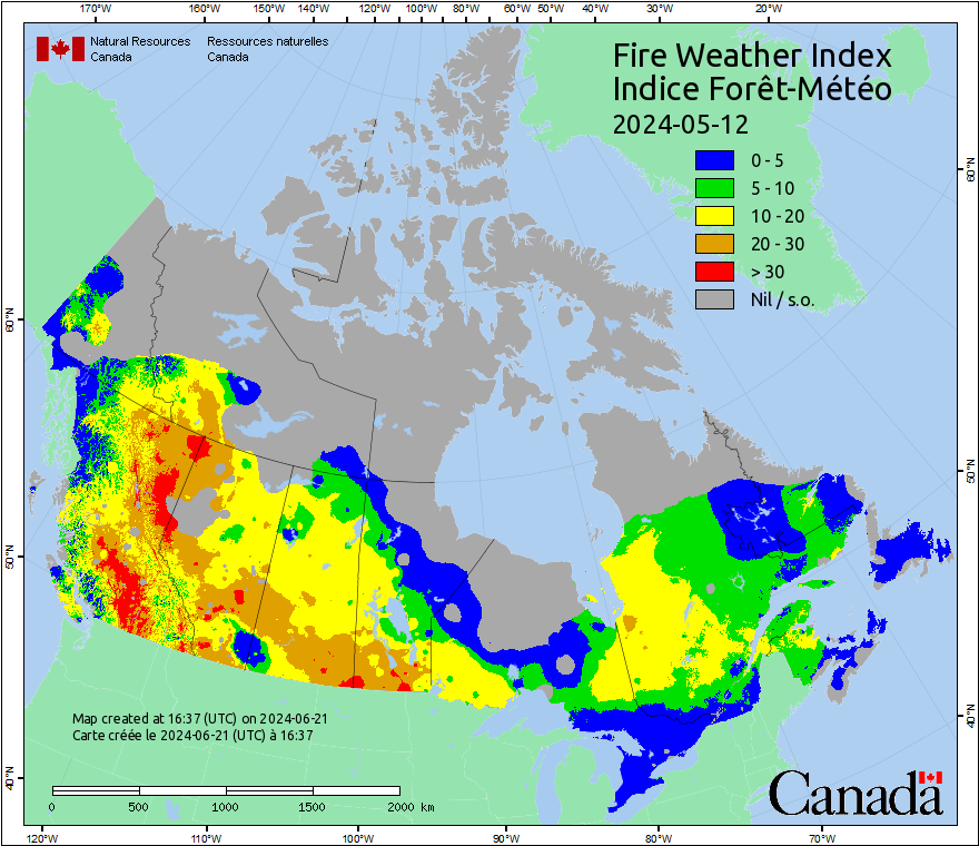 Canadian Wildland Fire Information System | Fire Weather Maps