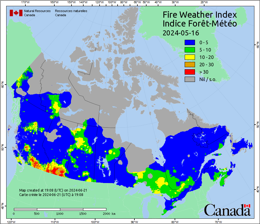 Canadian Wildland Fire Information System | Fire Weather Maps