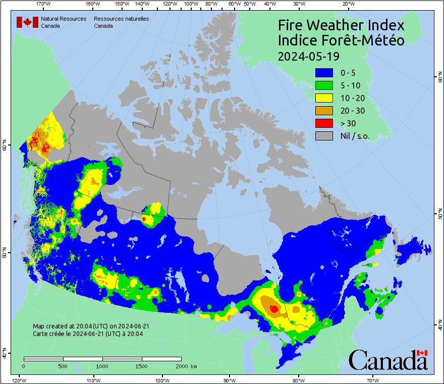 Canadian Wildland Fire Information System | Fire Weather Maps