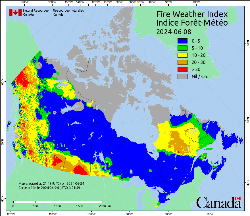 Canadian Wildland Fire Information System | Fire Weather Maps