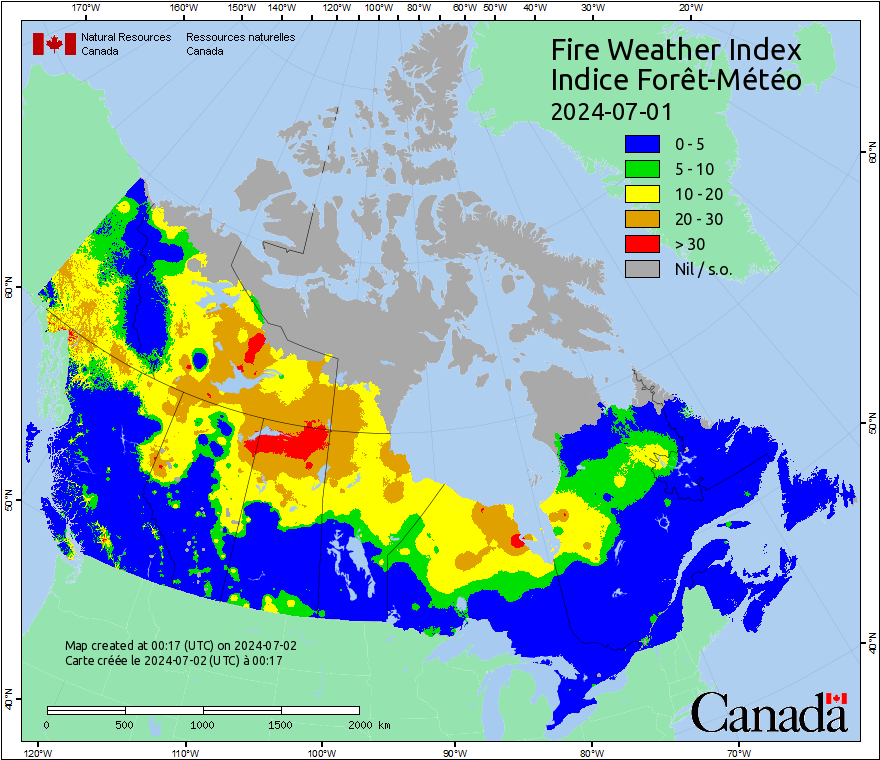 Canadian Wildland Fire Information System | Fire Weather Maps