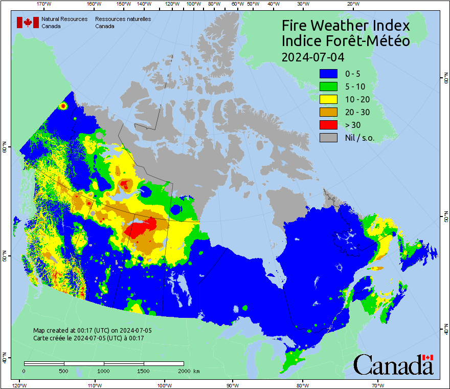 Canadian Wildland Fire Information System | Fire Weather Maps