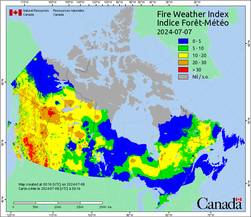 Canadian Wildland Fire Information System | Fire Weather Maps