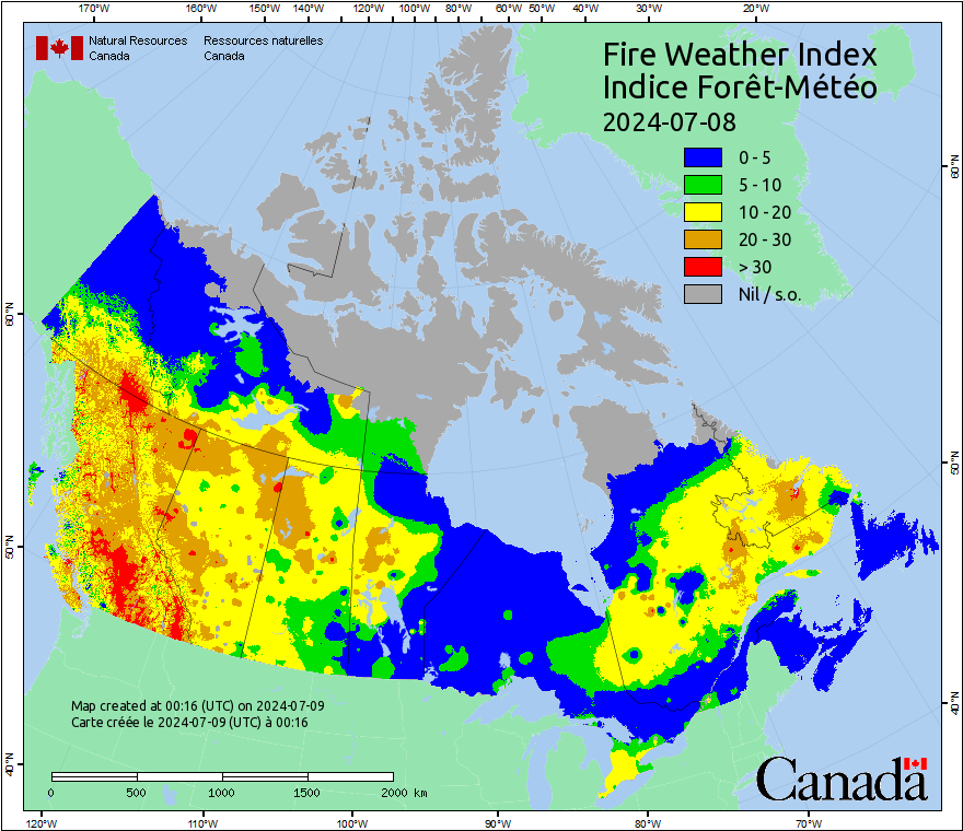 Canadian Wildland Fire Information System | Fire Weather Maps
