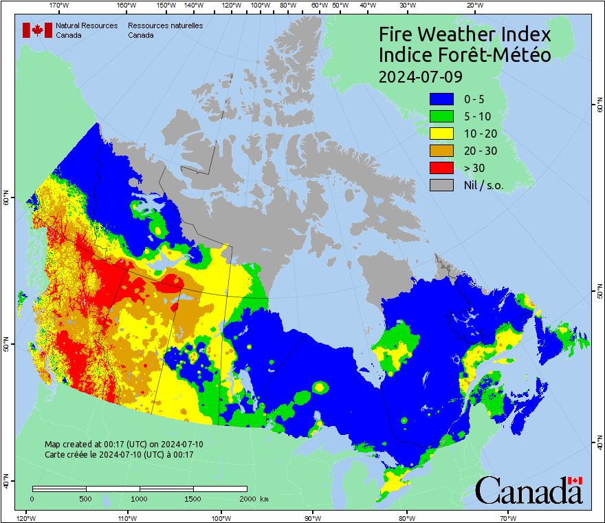 Canadian Wildland Fire Information System | Fire Weather Maps