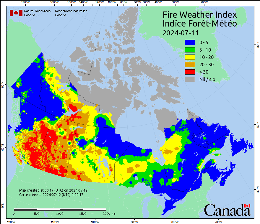 Canadian Wildland Fire Information System | Fire Weather Maps