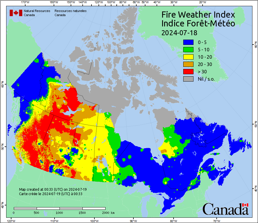 Canadian Wildland Fire Information System | Fire Weather Maps