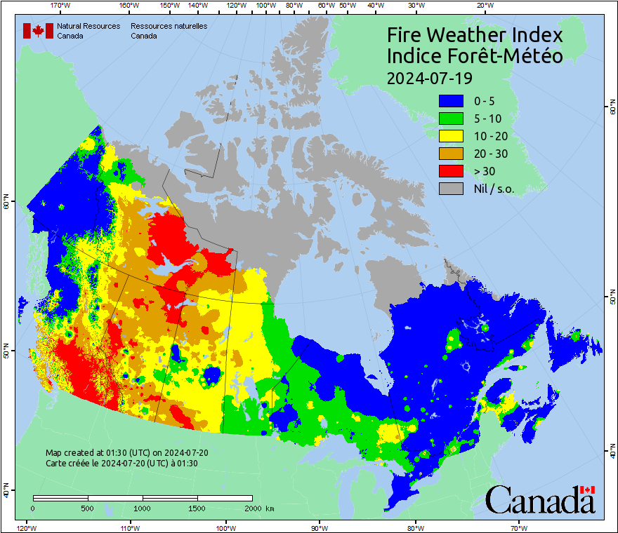 Canadian Wildland Fire Information System | Fire Weather Maps