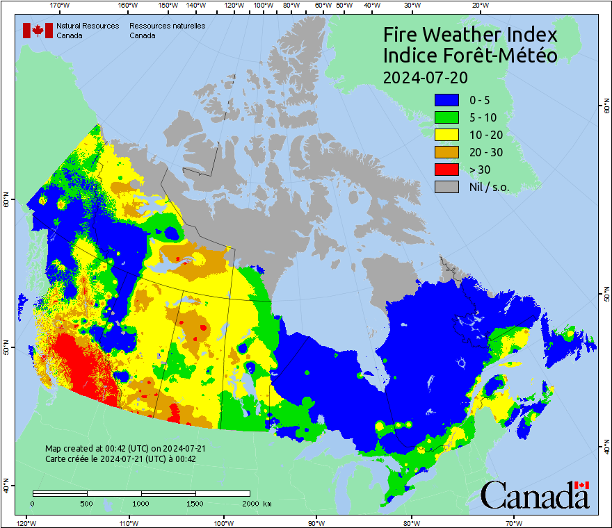 Canadian Wildland Fire Information System | Fire Weather Maps