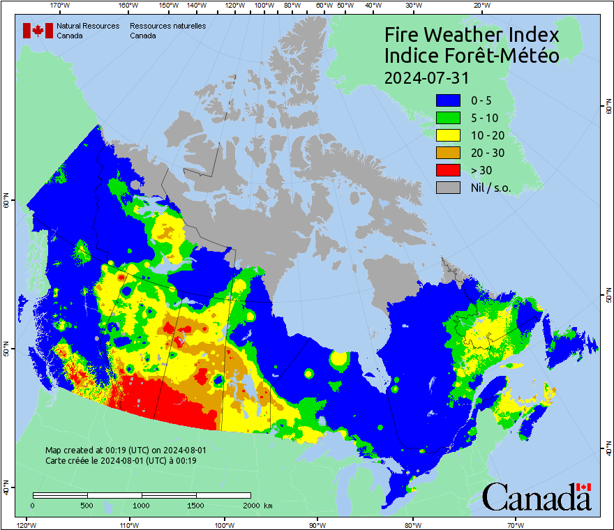 Canadian Wildland Fire Information System | Fire Weather Maps