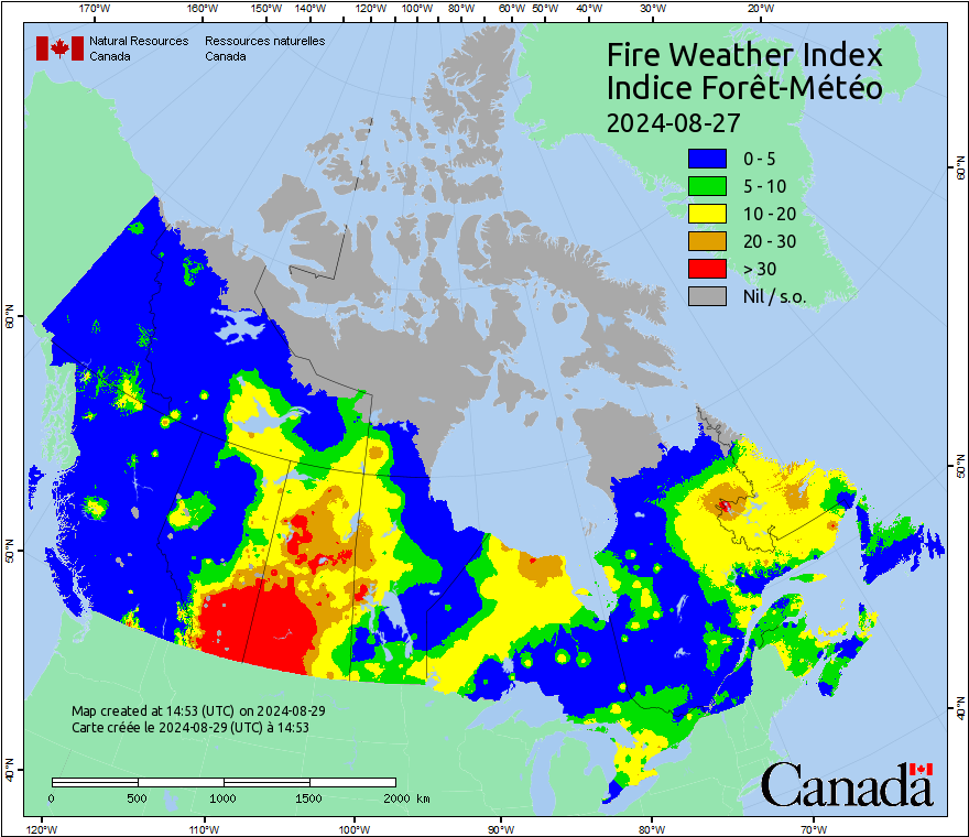 Canadian Wildland Fire Information System | Fire Weather Maps
