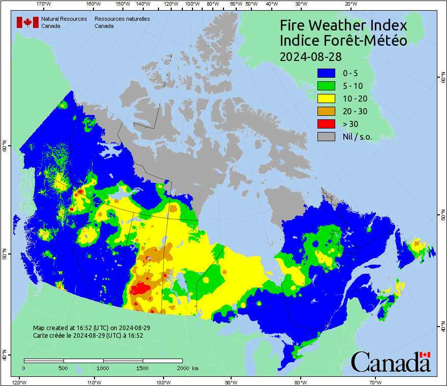 Canadian Wildland Fire Information System | Fire Weather Maps