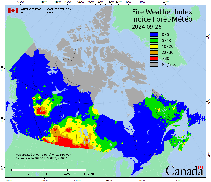 Canadian Wildland Fire Information System | Fire Weather Maps