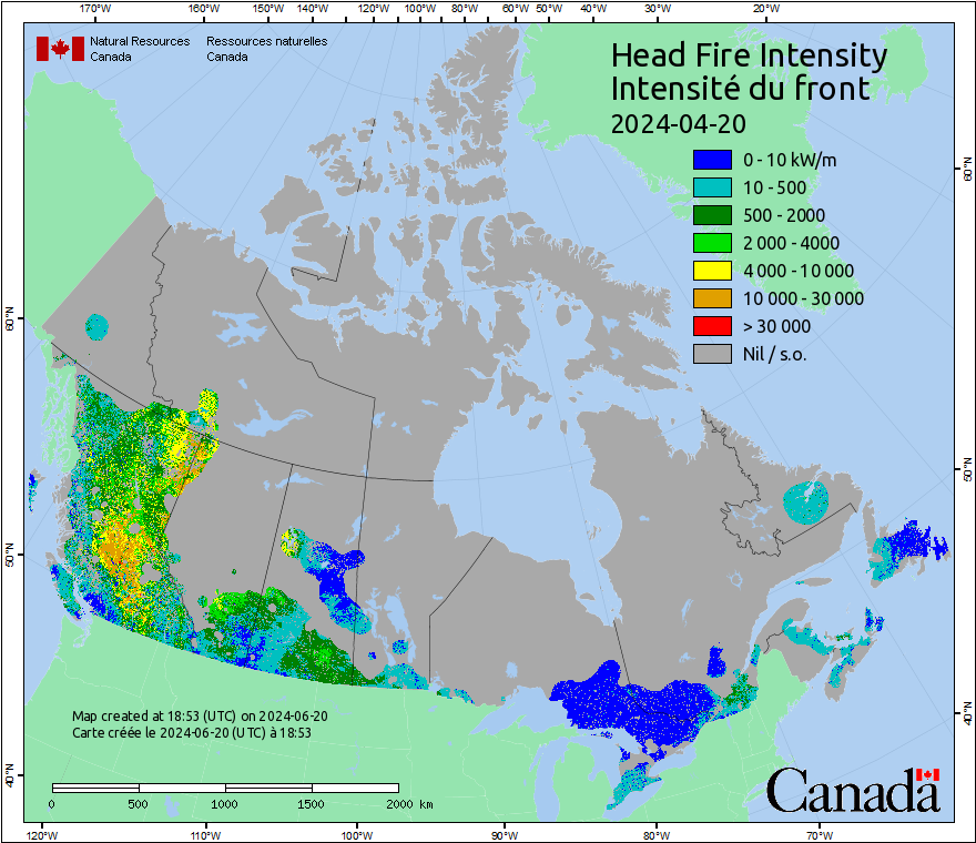 Canadian Wildland Fire Information System | Fire Behavior Maps