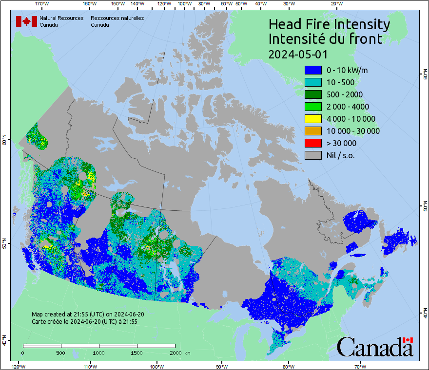 Canadian Wildland Fire Information System | Fire Behavior Maps