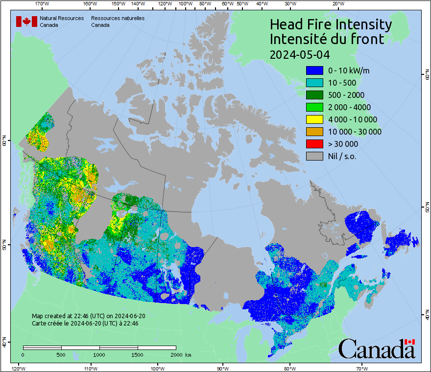 Canadian Wildland Fire Information System | Fire Behavior Maps