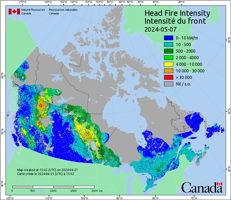 Canadian Wildland Fire Information System | Fire Behavior Maps