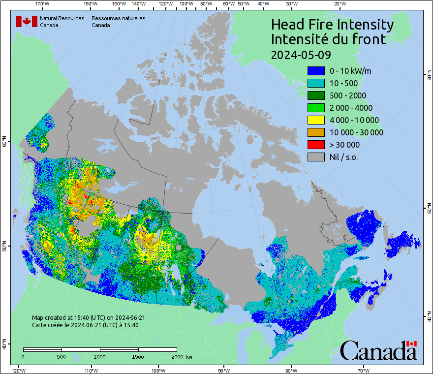 Canadian Wildland Fire Information System | Fire Behavior Maps