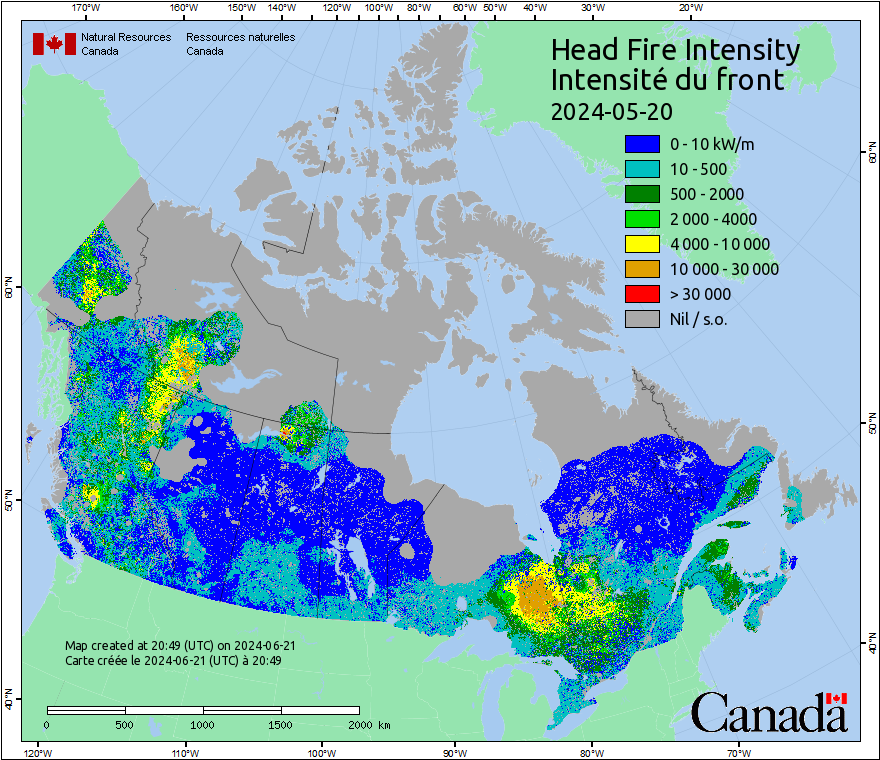Canadian Wildland Fire Information System | Fire Behavior Maps