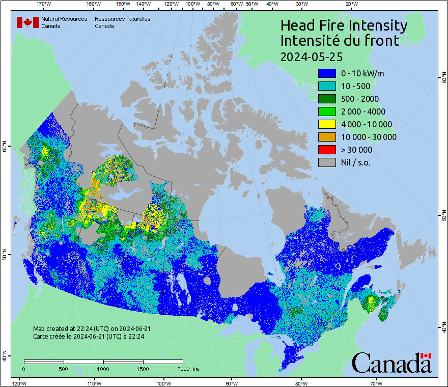 Canadian Wildland Fire Information System | Fire Behavior Maps