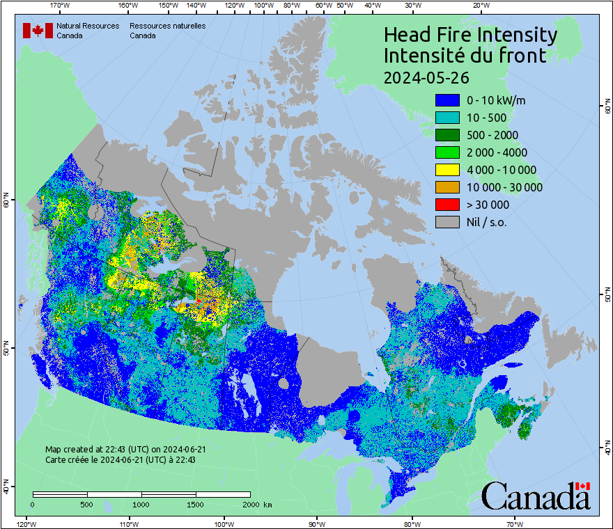 Canadian Wildland Fire Information System | Fire Behavior Maps
