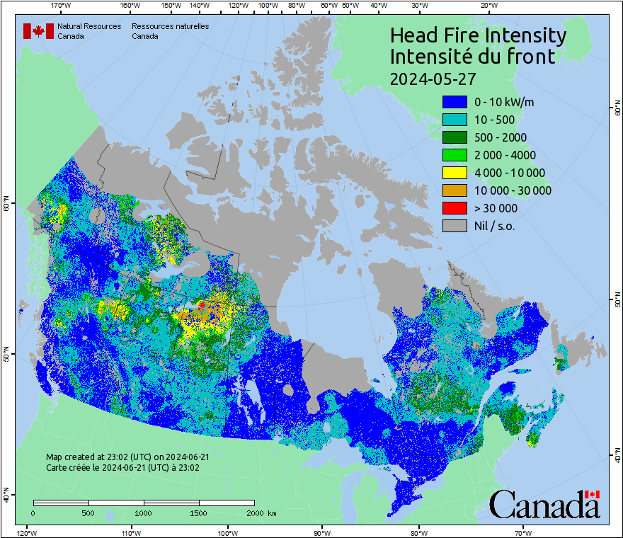 Canadian Wildland Fire Information System | Fire Behavior Maps