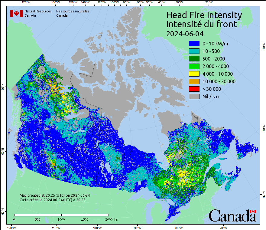 Canadian Wildland Fire Information System | Fire Behavior Maps
