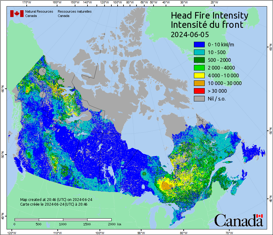 Canadian Wildland Fire Information System | Fire Behavior Maps