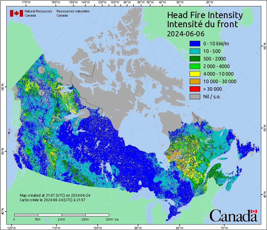 Canadian Wildland Fire Information System | Fire Behavior Maps