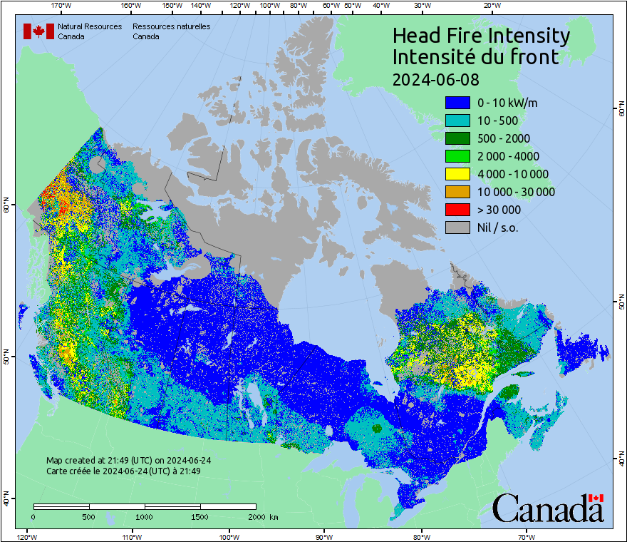 Canadian Wildland Fire Information System | Fire Behavior Maps
