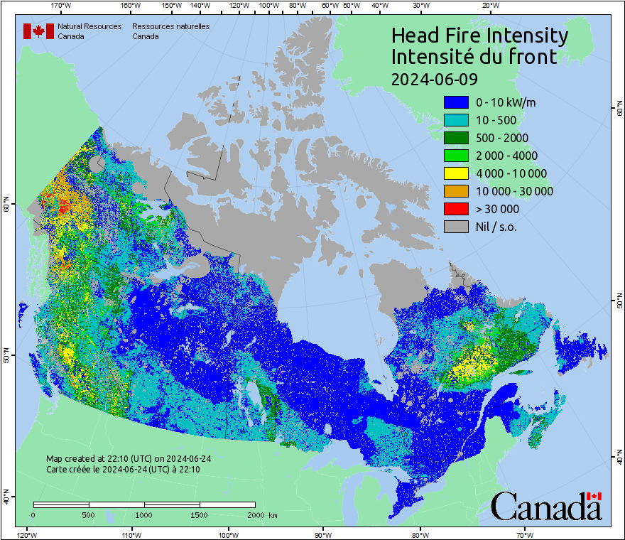 Canadian Wildland Fire Information System | Fire Behavior Maps