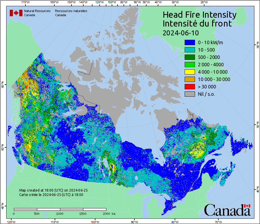 Canadian Wildland Fire Information System | Fire Behavior Maps
