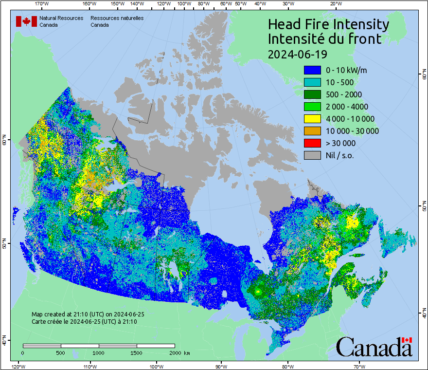 Canadian Wildland Fire Information System | Fire Behavior Maps
